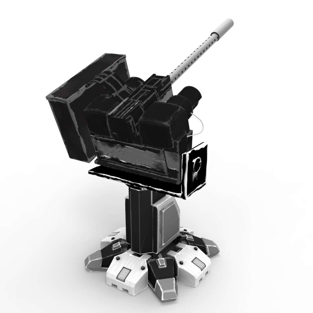 3d Model Sci-fi Guardian Turret