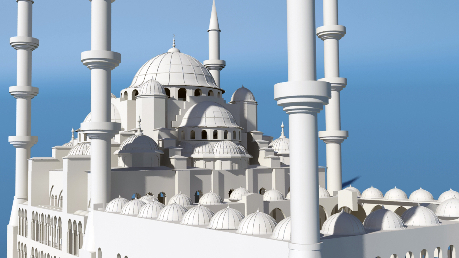 3d model of sultan ahmet camii