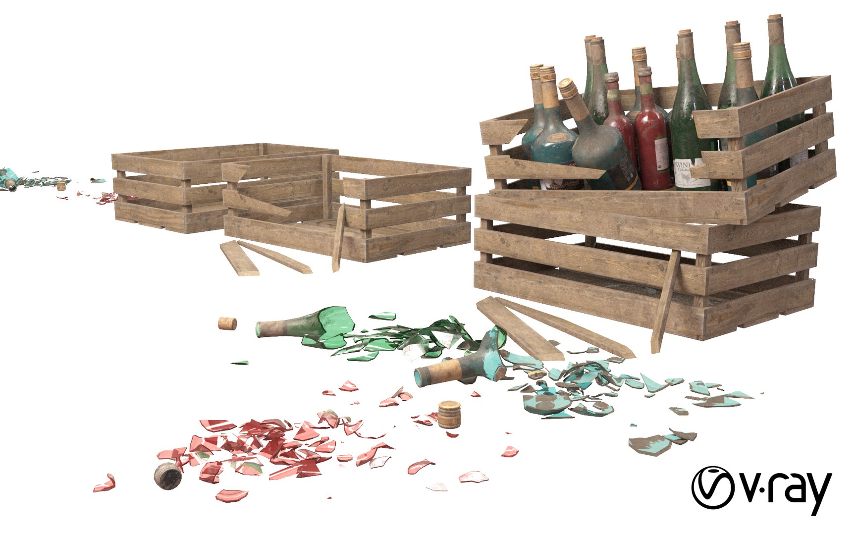 3D Wooden Alcohol box PBR Game Ready - TurboSquid 1758490