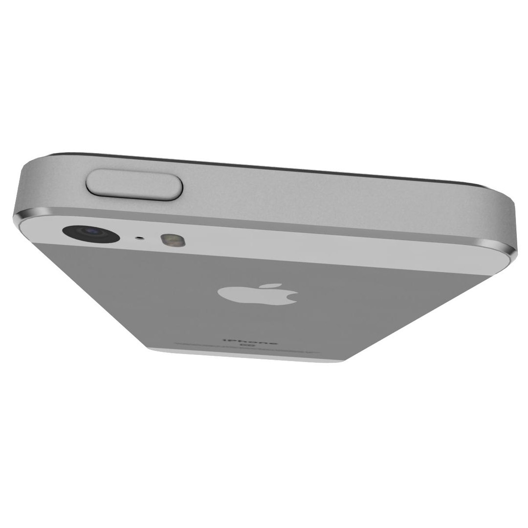 3d apple iphone se silver model