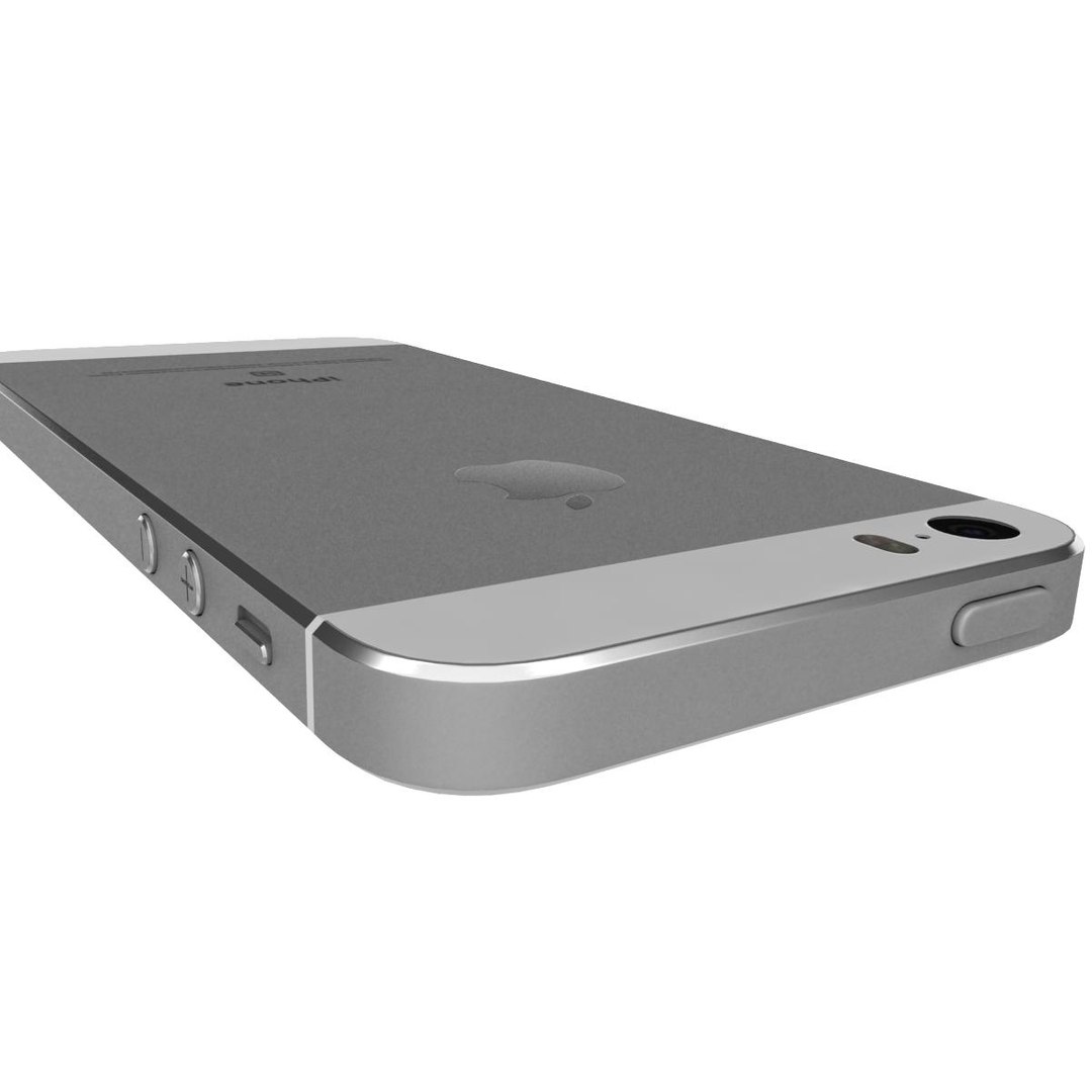 3d apple iphone se silver model