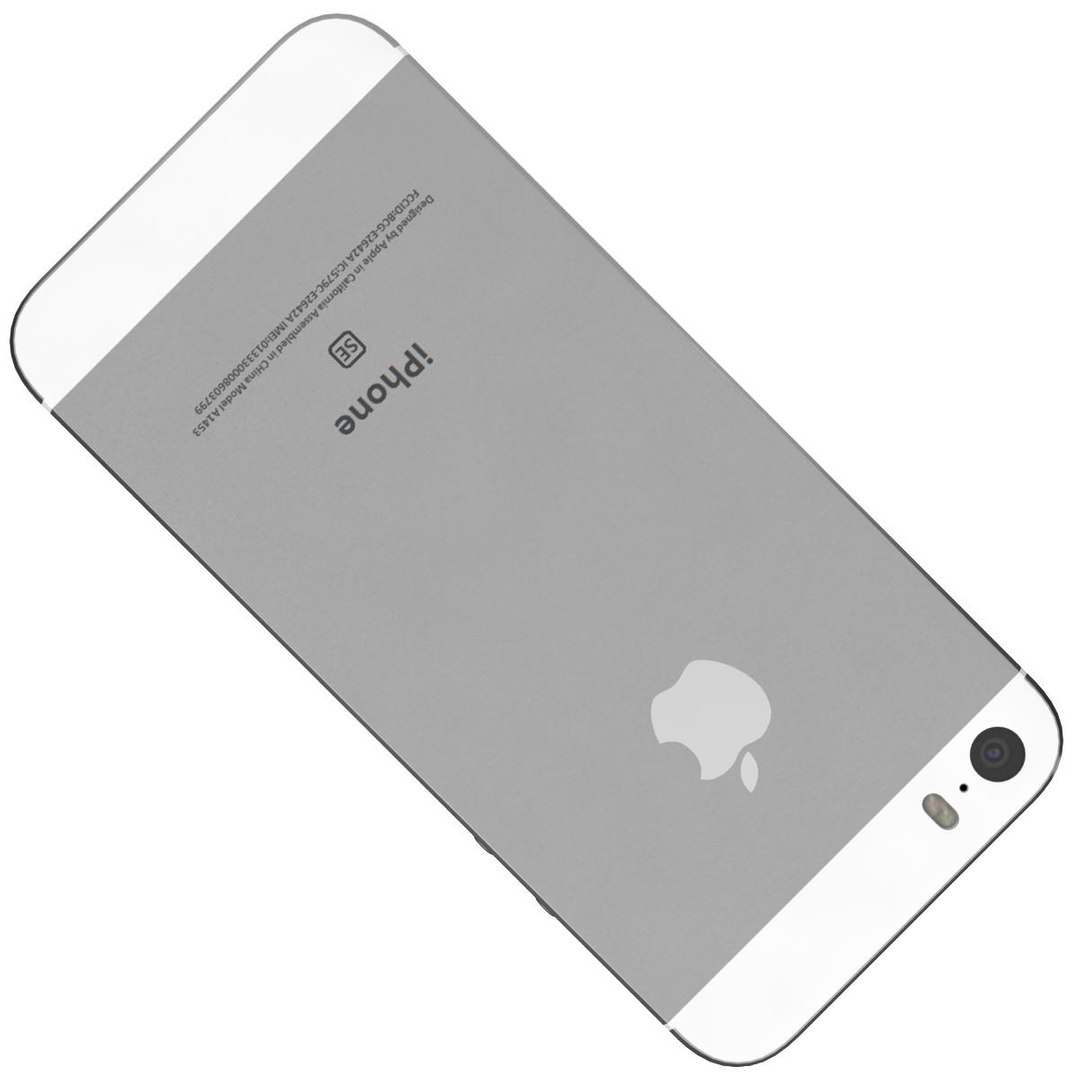 3d apple iphone se silver model