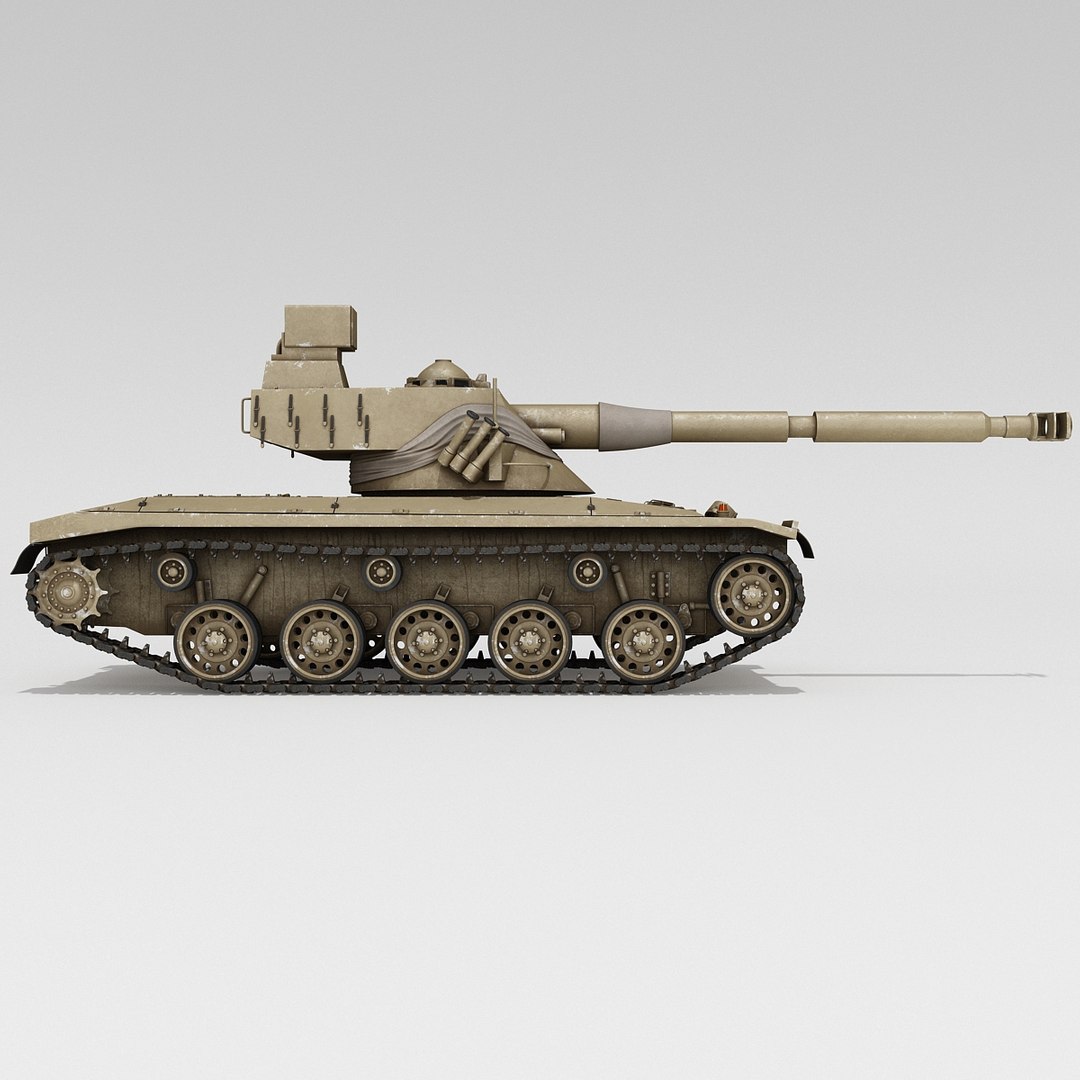 3d austrian sk-105 light tank model