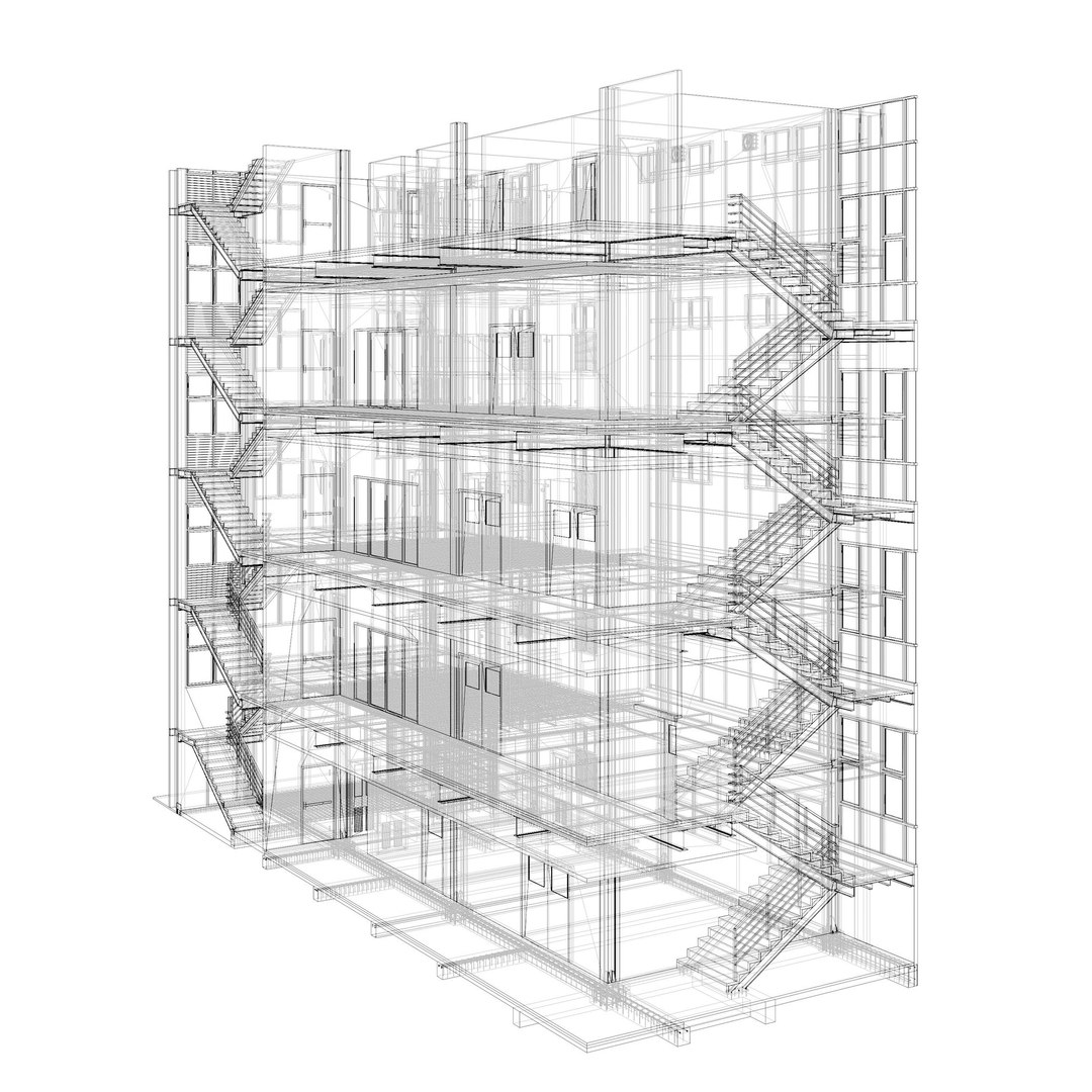 Office Building In Section Cut 3D Model - TurboSquid 2070631