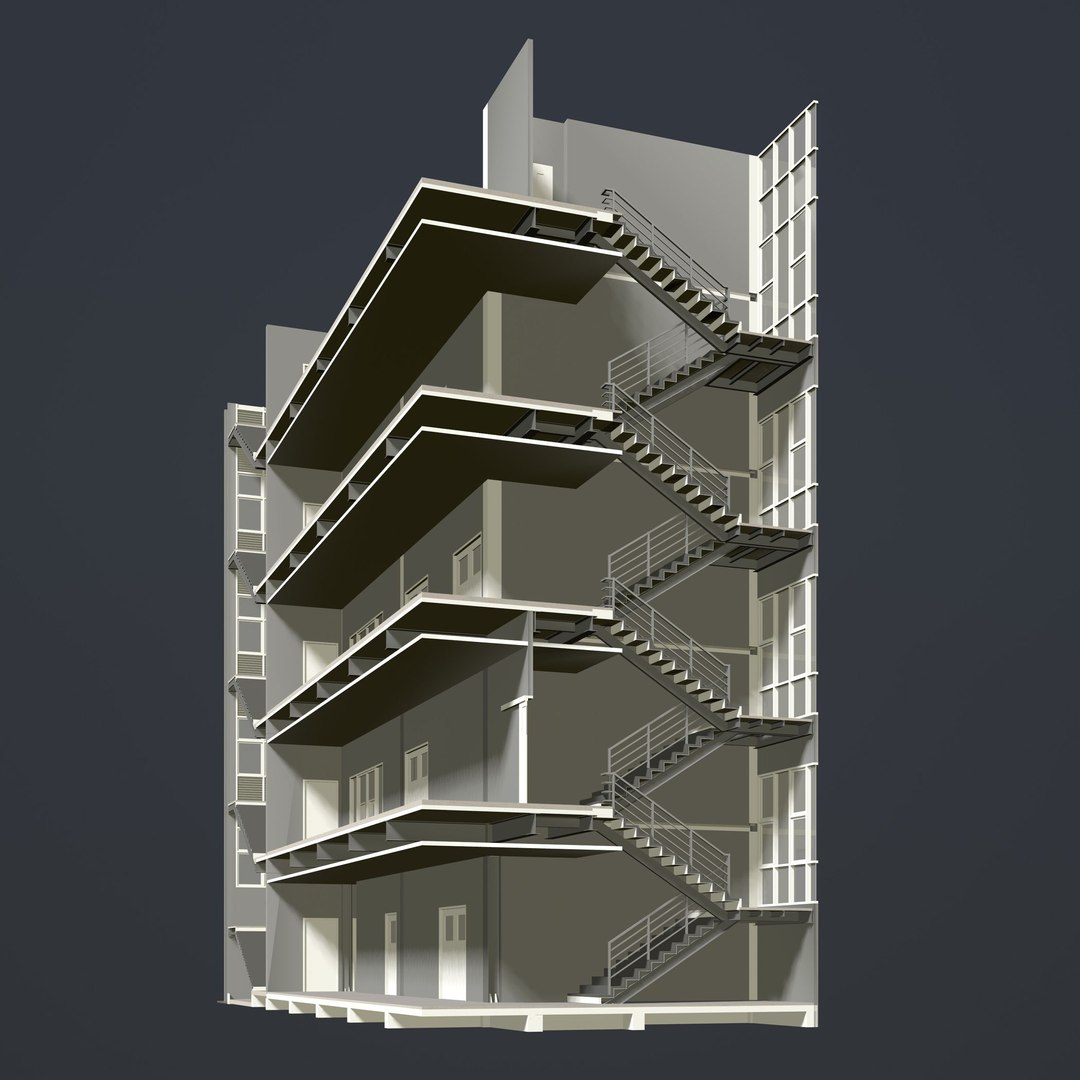 Office Building In Section Cut 3D Model - TurboSquid 2070631