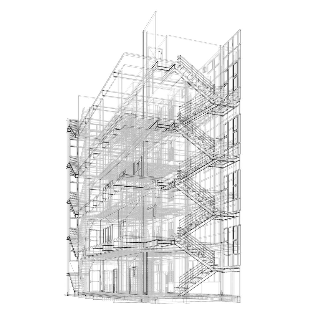 Office Building In Section Cut 3D Model - TurboSquid 2070631