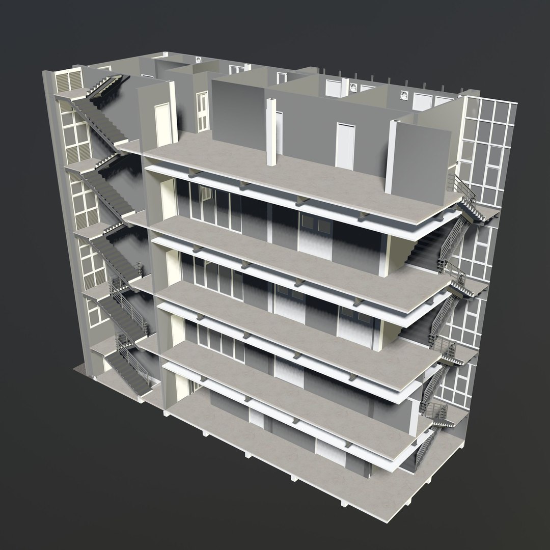 Office Building In Section Cut 3D Model - TurboSquid 2070631