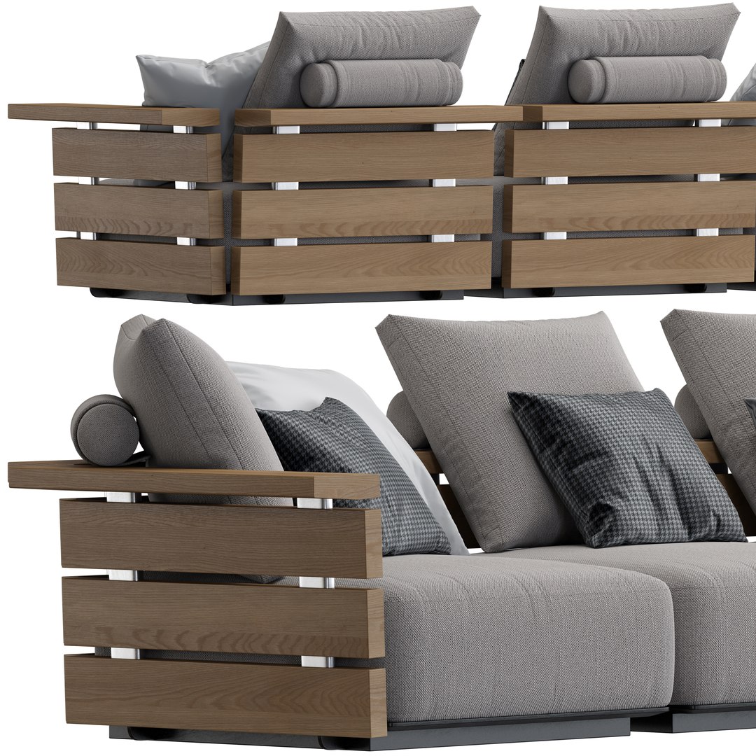 Flexform Ontario Outdoor Sofa Model - TurboSquid 2039186