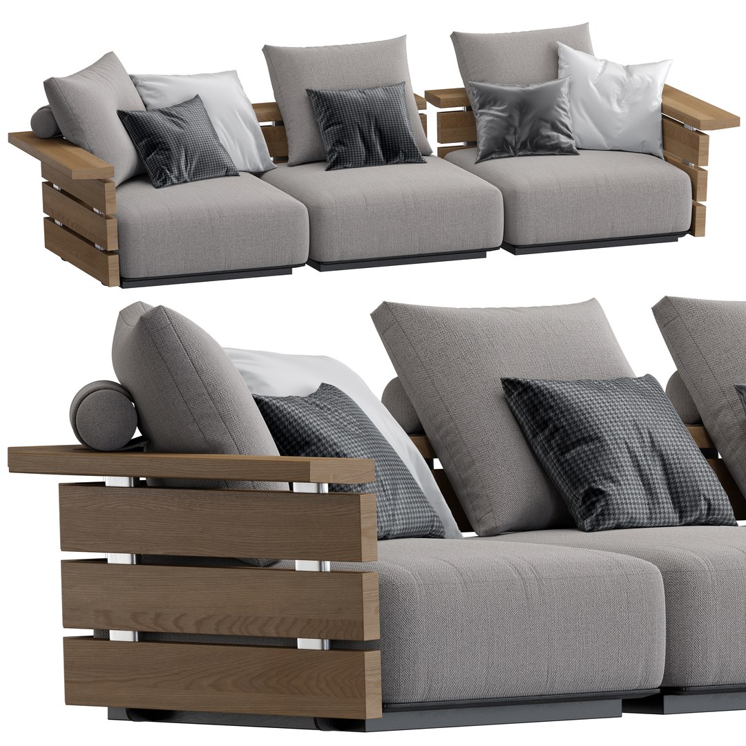 Flexform Ontario Outdoor Sofa Model - TurboSquid 2039186