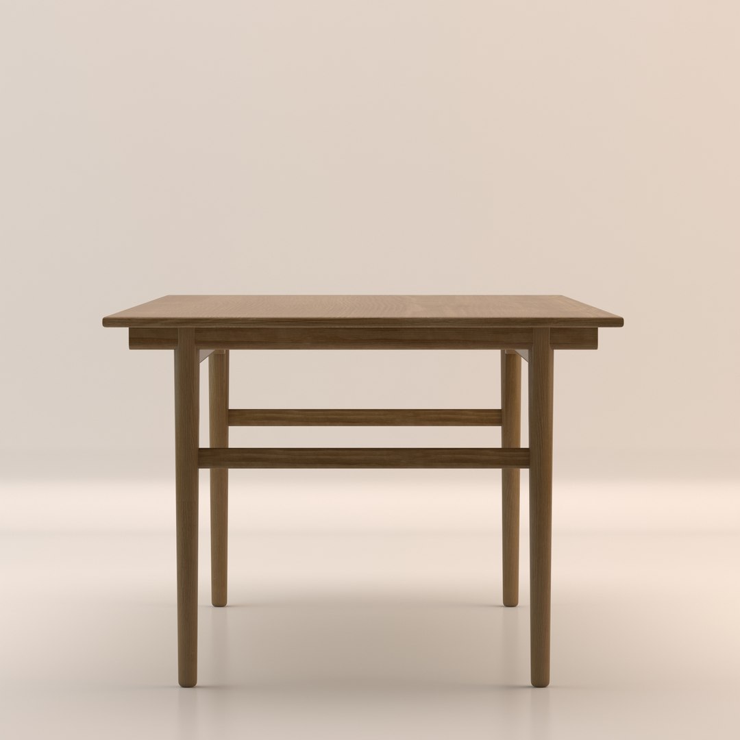 Hardwood Dining Table Hans Wegner 3d Dxf