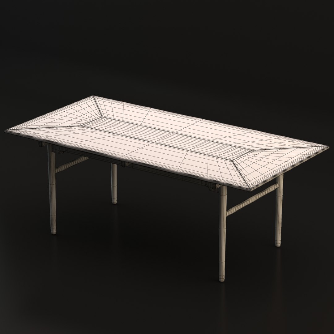 Hardwood Dining Table Hans Wegner 3d Dxf