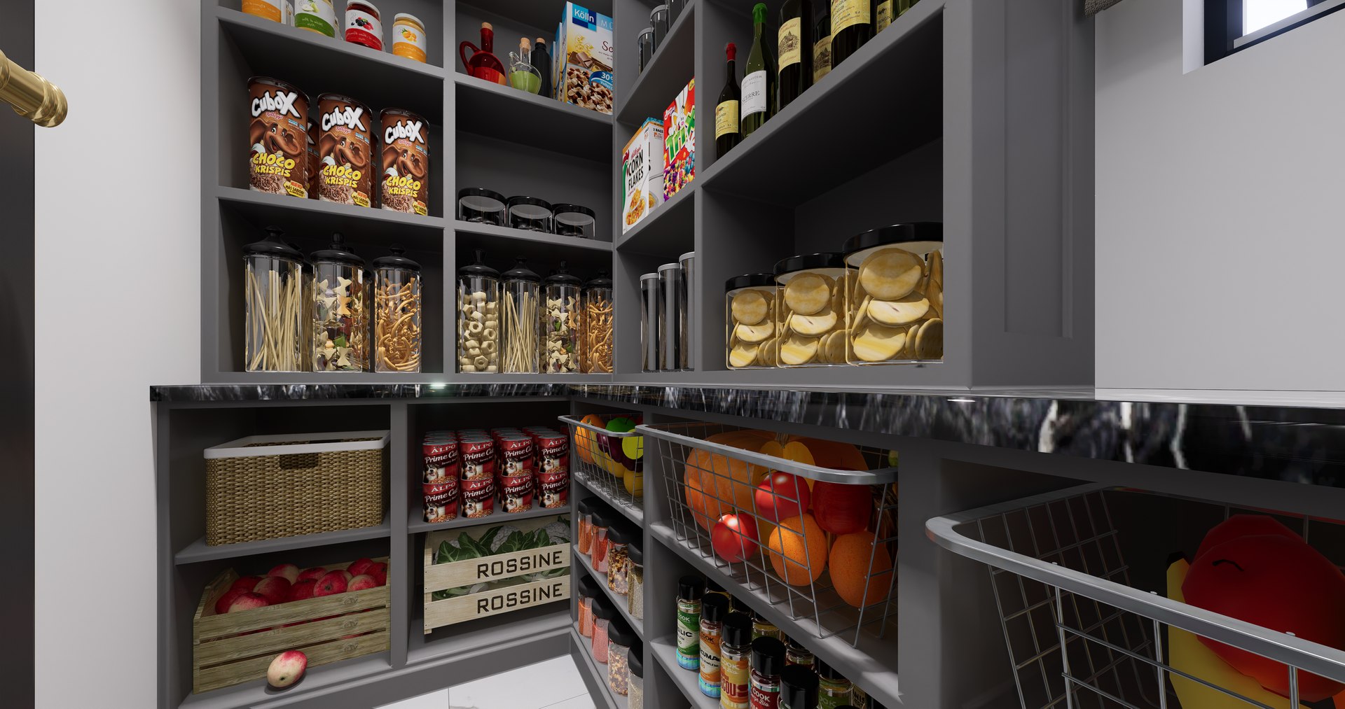 3D KITCHEN AND PANTRY model - TurboSquid 2096914