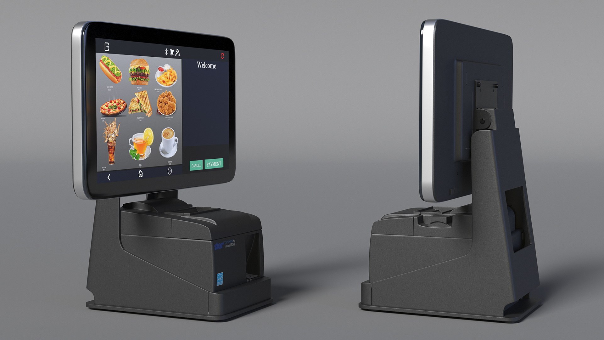 3D Model Digital Touchscreen POS System Screen On - TurboSquid 2191846