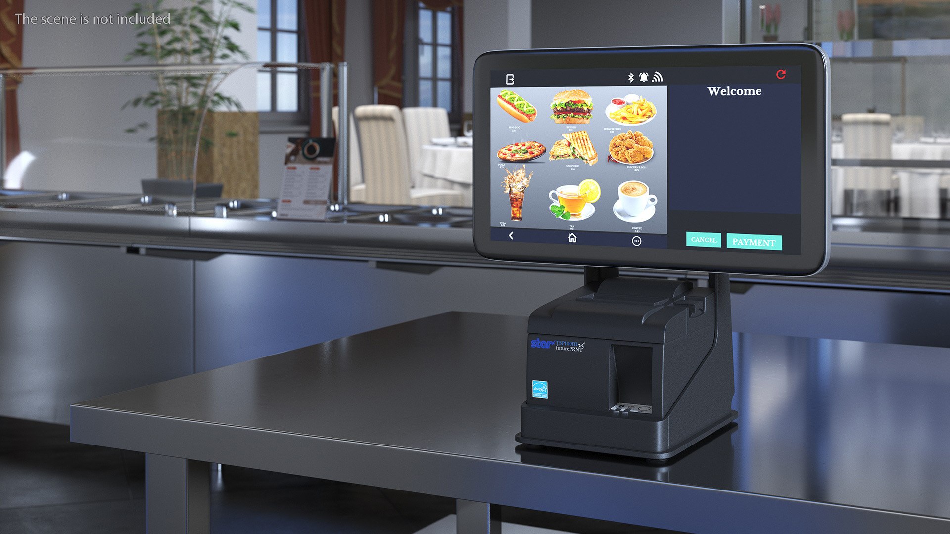 3D Model Digital Touchscreen POS System Screen On - TurboSquid 2191846