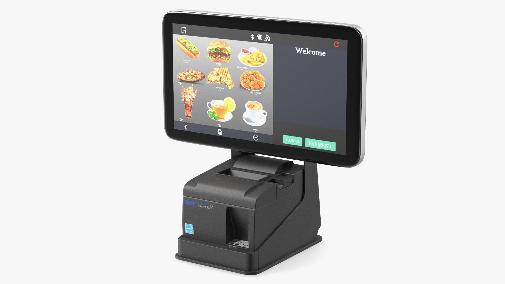 3D Model Digital Touchscreen POS System Screen On - TurboSquid 2191846