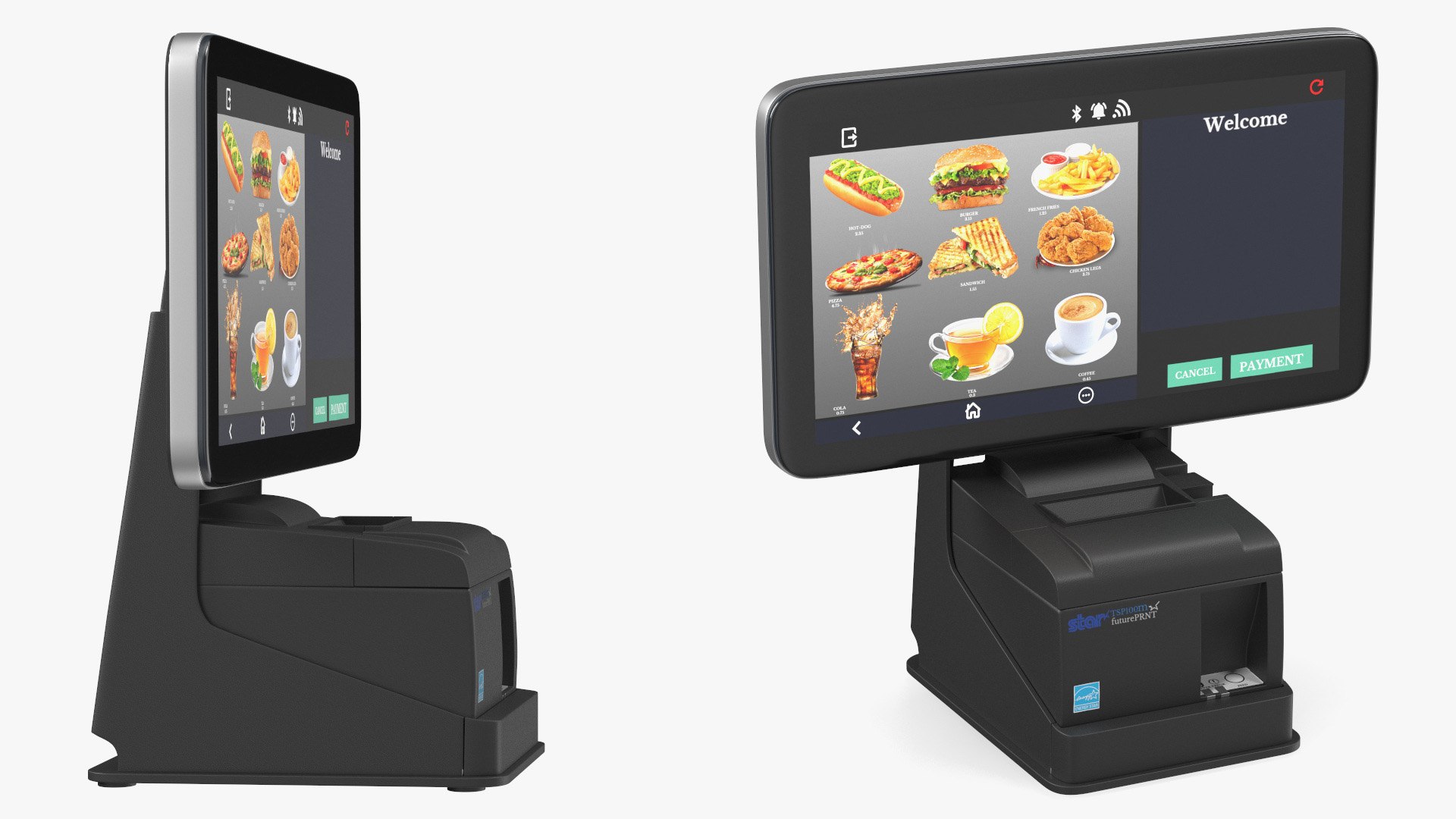 3D Model Digital Touchscreen POS System Screen On - TurboSquid 2191846