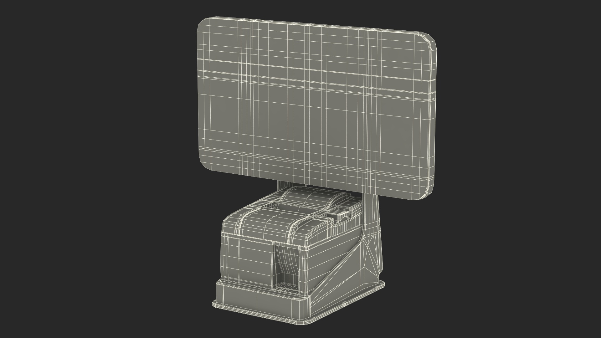 3D Model Digital Touchscreen POS System Screen On - TurboSquid 2191846