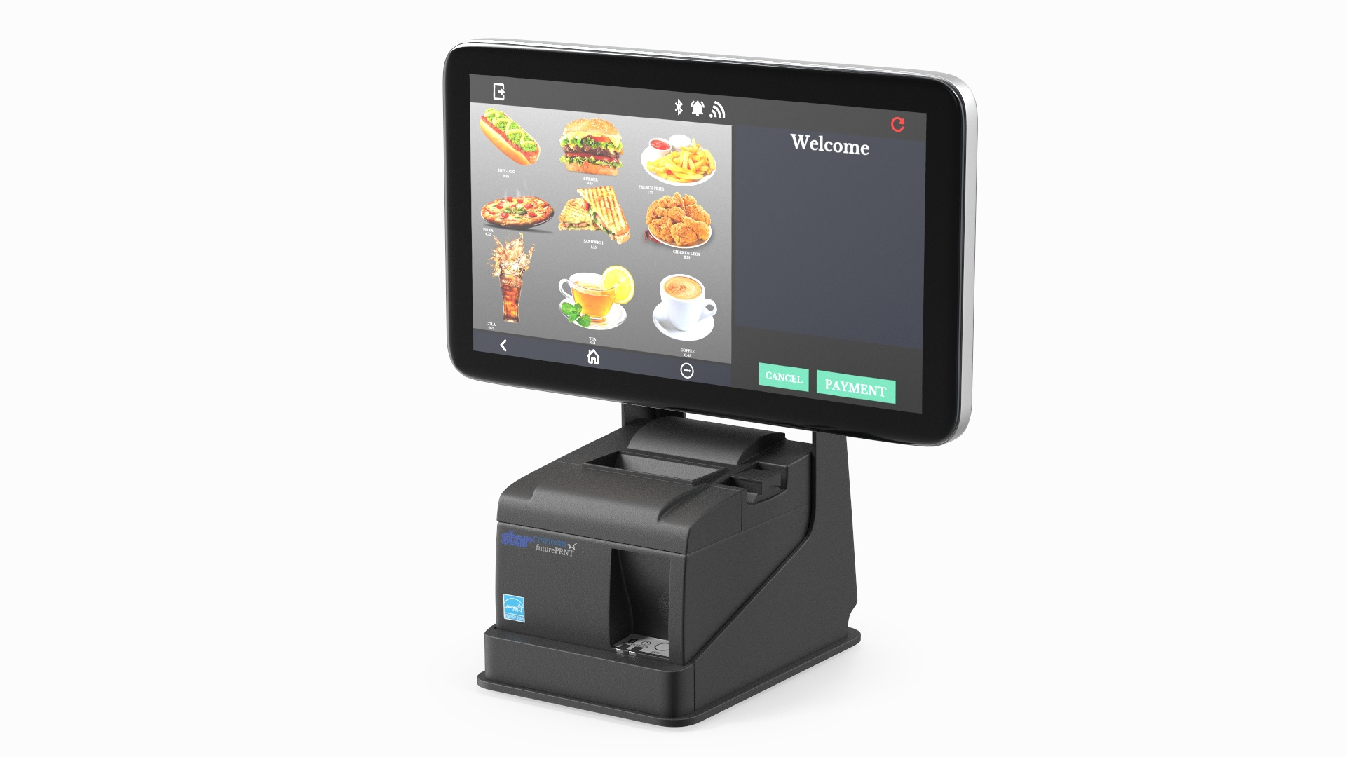 3D Model Digital Touchscreen POS System Screen On - TurboSquid 2191846