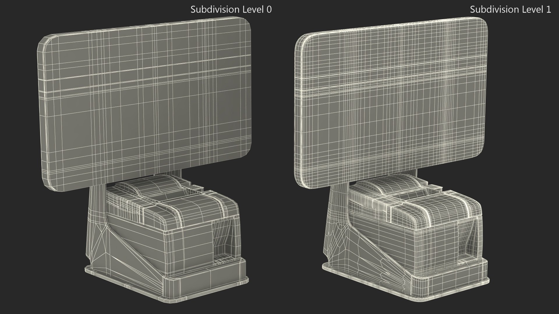 3D Model Digital Touchscreen POS System Screen On - TurboSquid 2191846