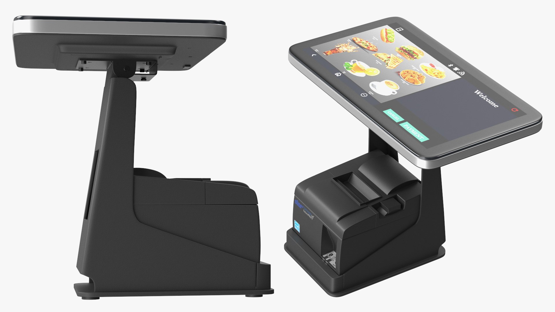 3D Model Digital Touchscreen POS System Screen On - TurboSquid 2191846