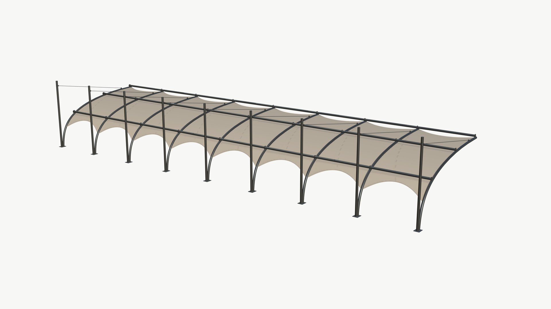 Car Parking Tensile Structure 3D Model - TurboSquid 2120671
