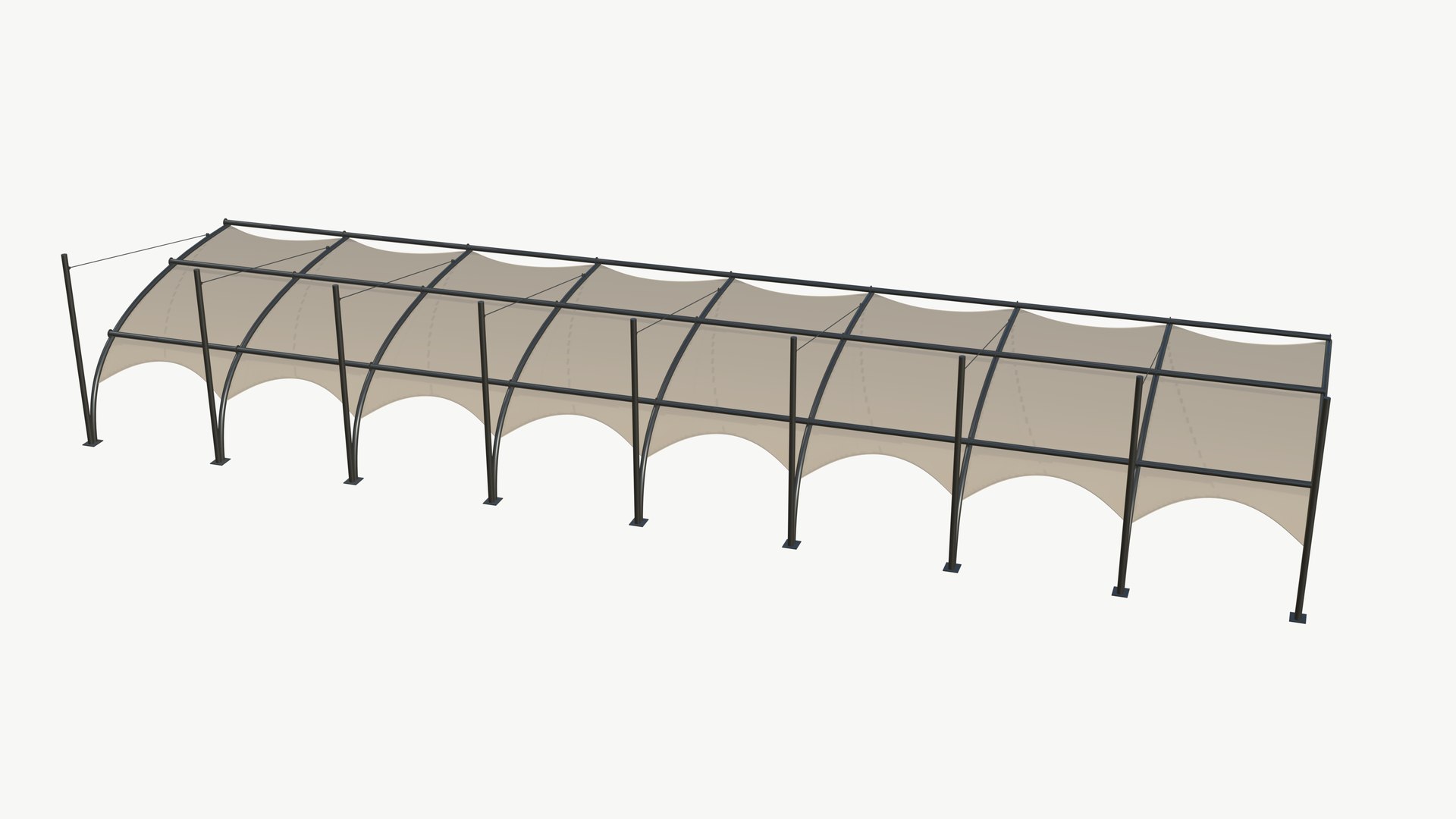 Car Parking Tensile Structure 3D Model - TurboSquid 2120671