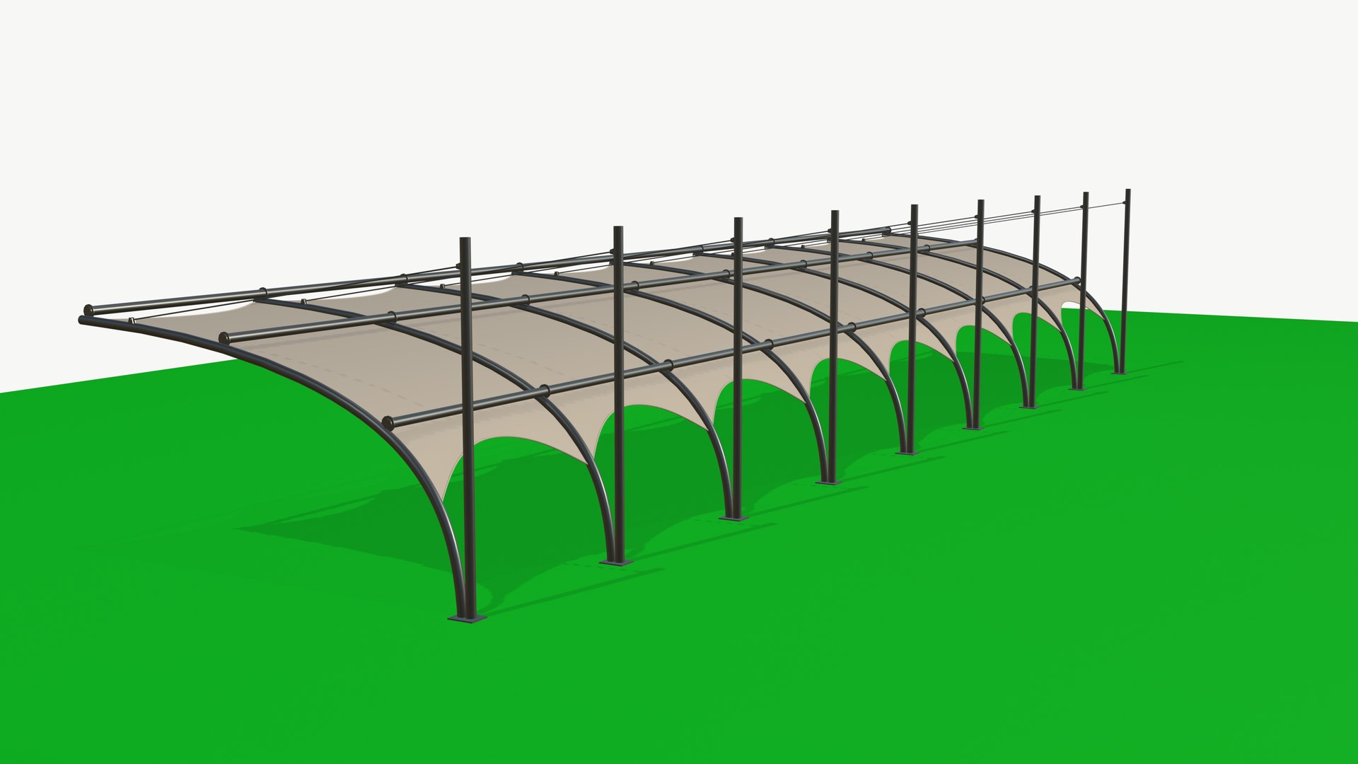 Car Parking Tensile Structure 3D Model - TurboSquid 2120671