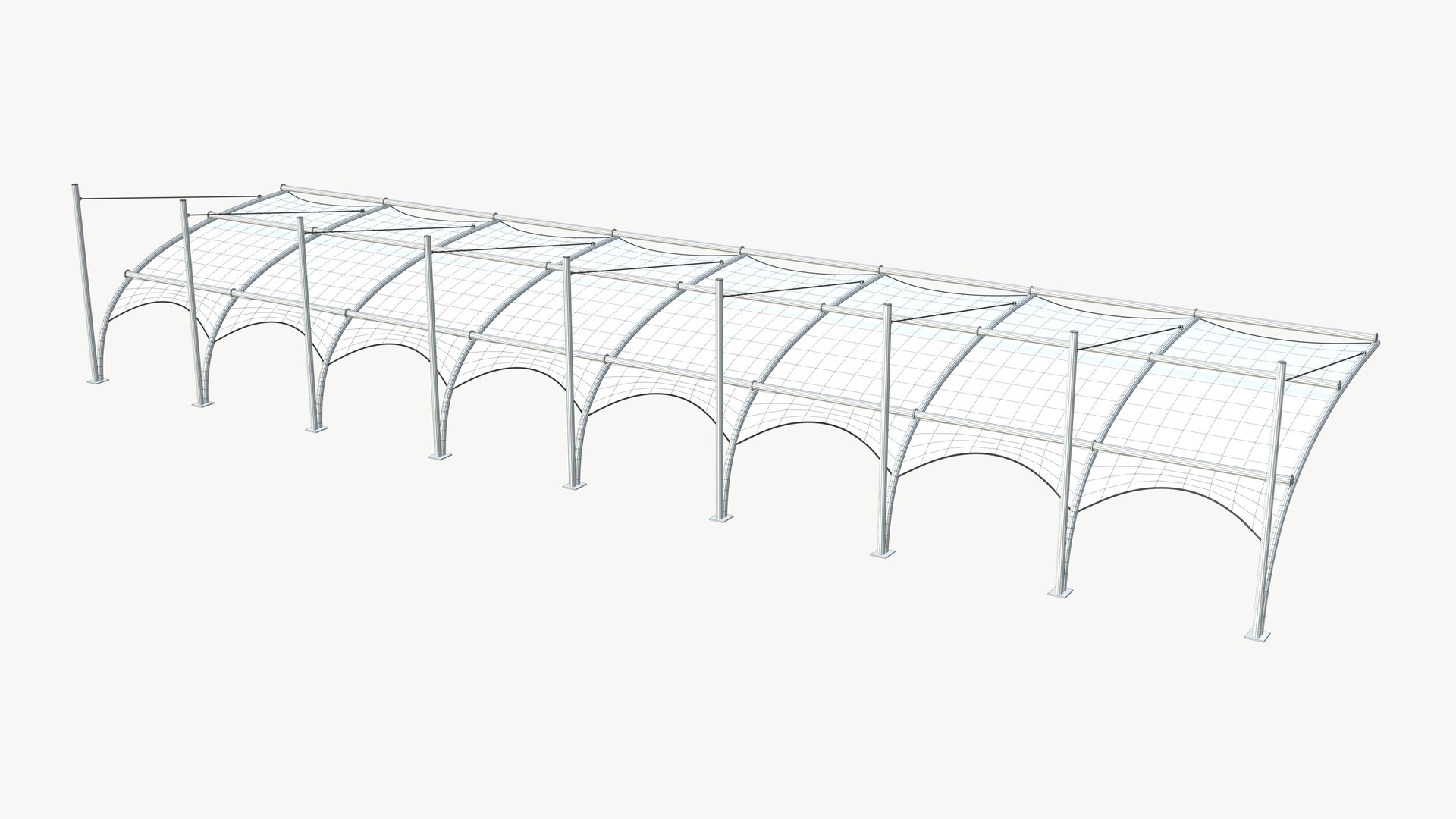 Car Parking Tensile Structure 3D Model - TurboSquid 2120671