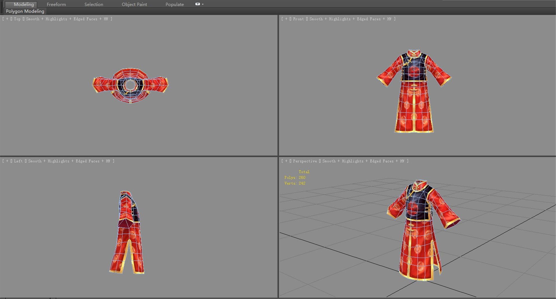 3D Model Cartoon Tang Costume - Traditional Chinese Garments ...
