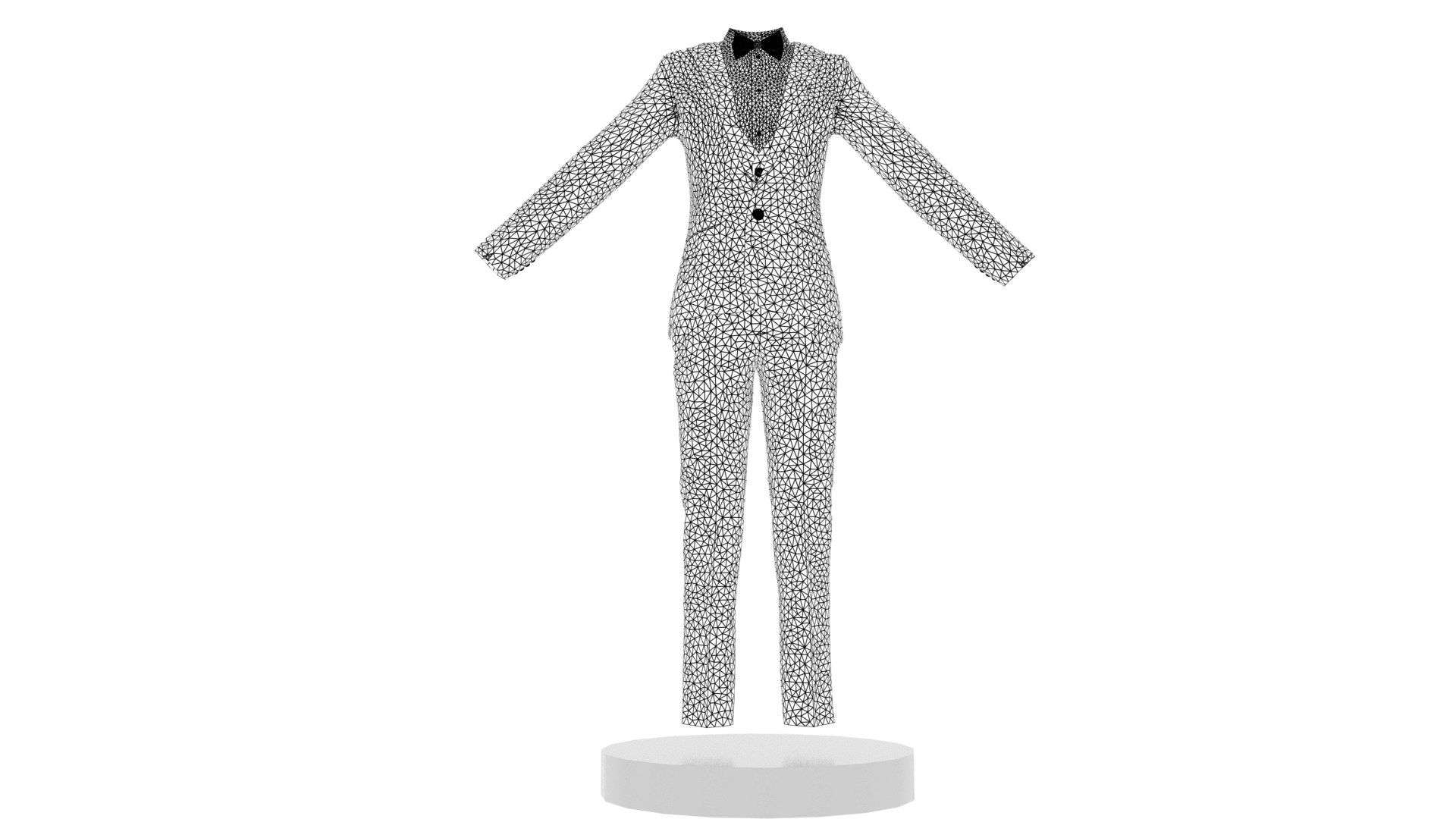 3D Male Tuxedo Model - TurboSquid 2088733