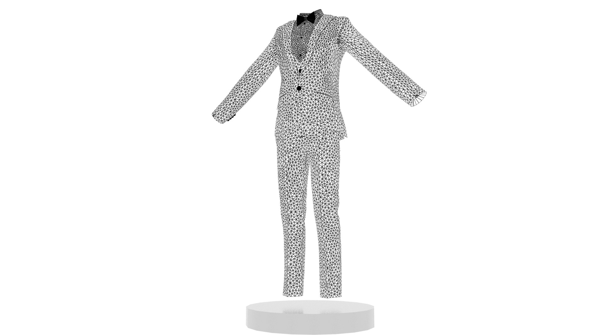 3D Male Tuxedo Model - TurboSquid 2088733