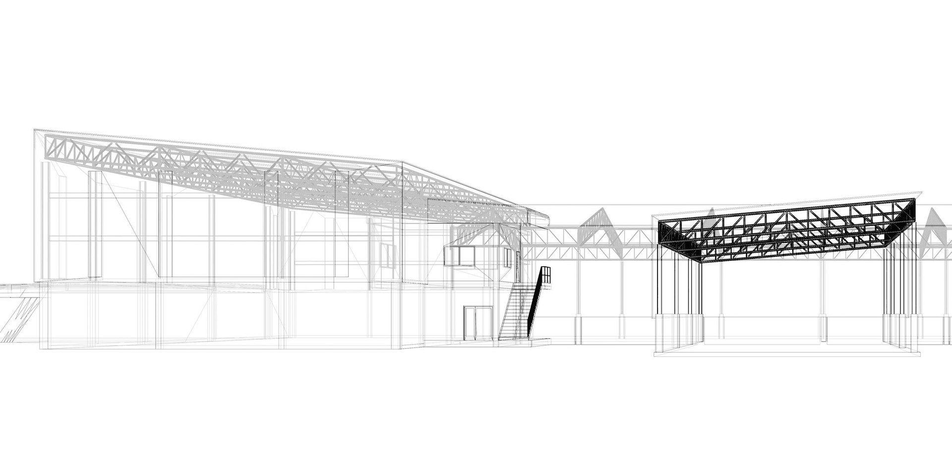 Warehouse With Loading Area 3D Model - TurboSquid 2065847