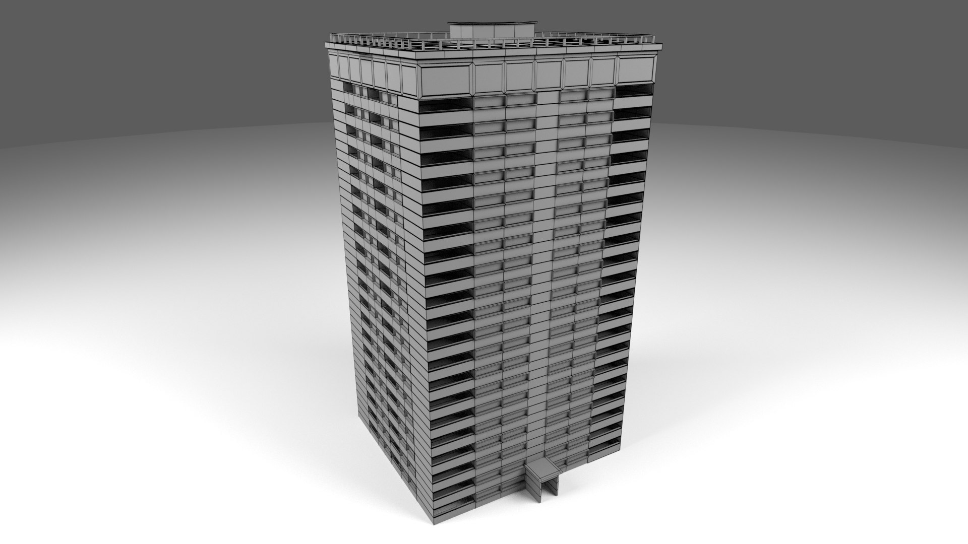 Block Of Flats 2 3D Model - TurboSquid 1798421