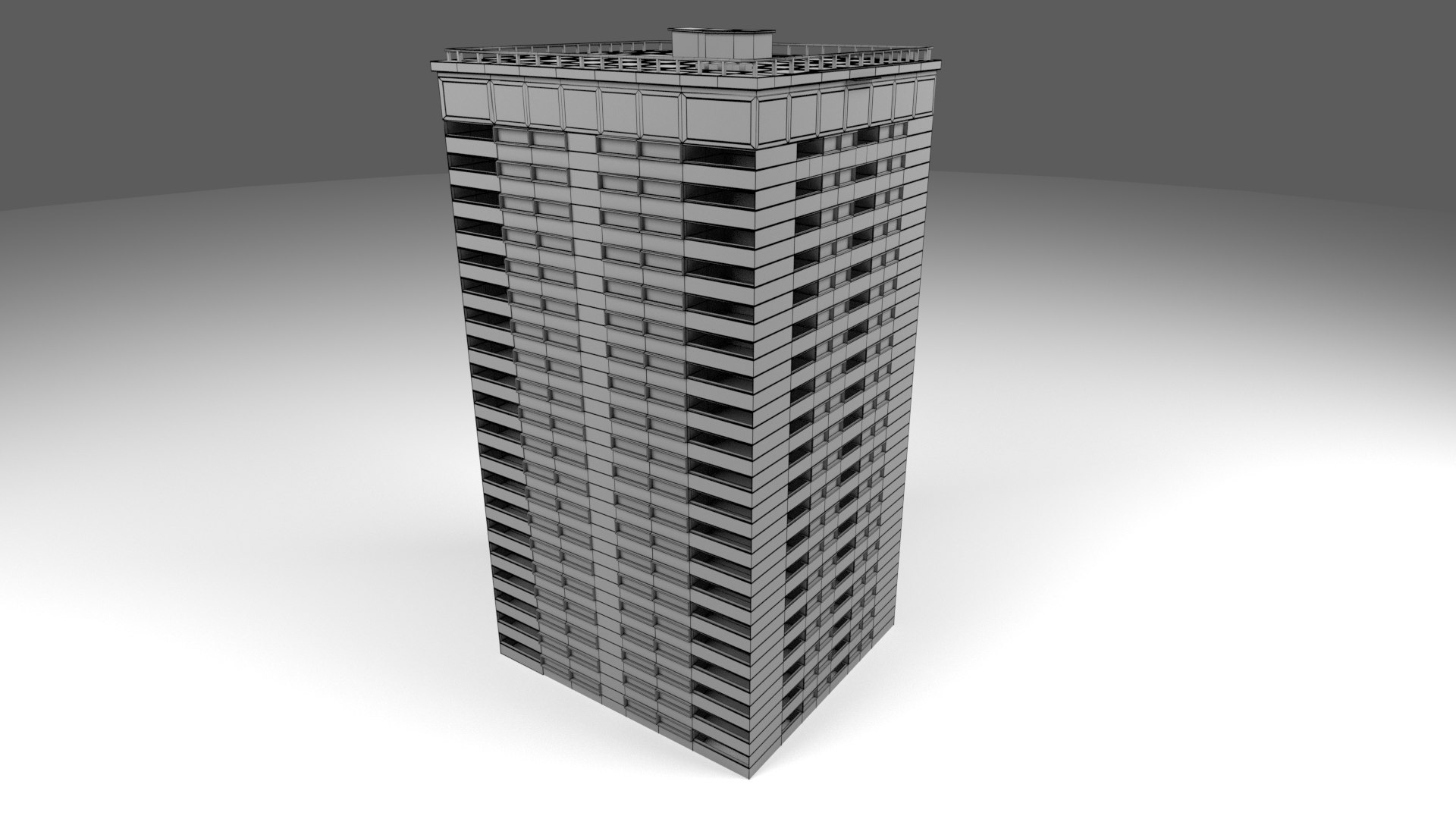 Block Of Flats 2 3D Model - TurboSquid 1798421