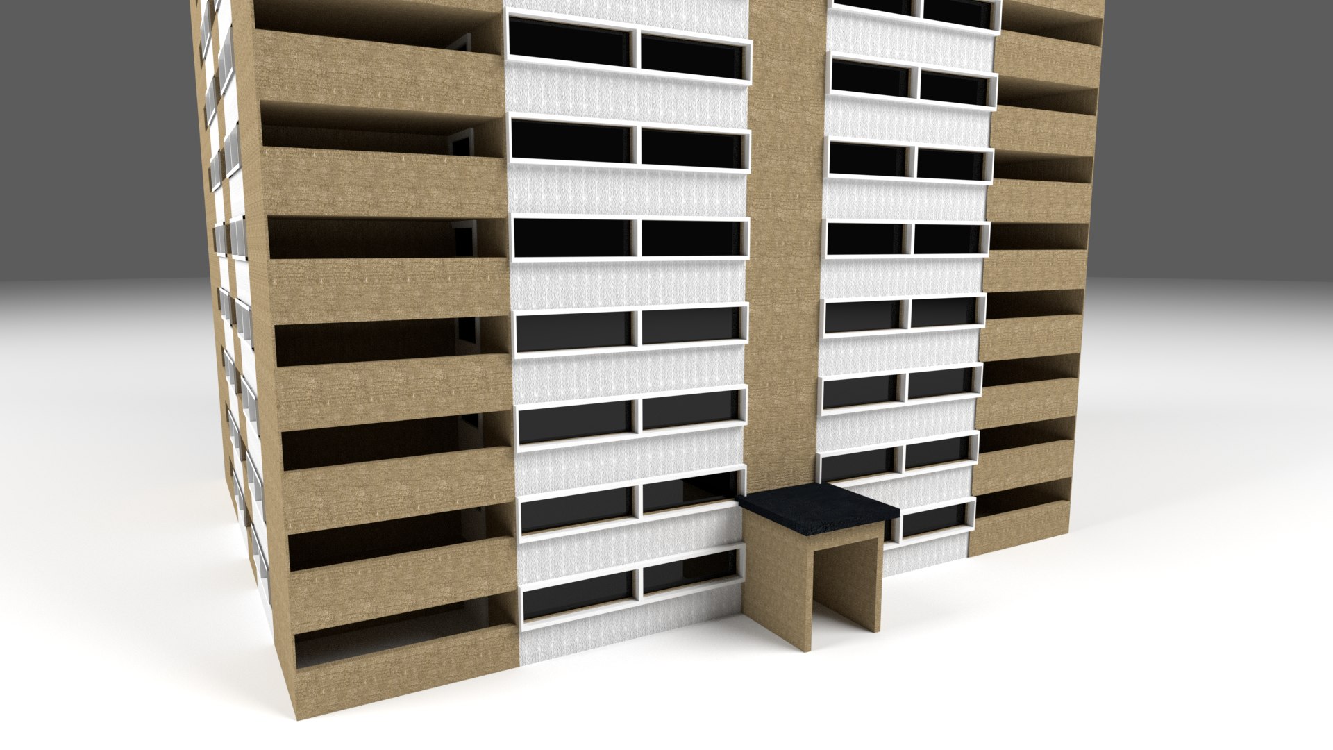 Block Of Flats 2 3D Model - TurboSquid 1798421