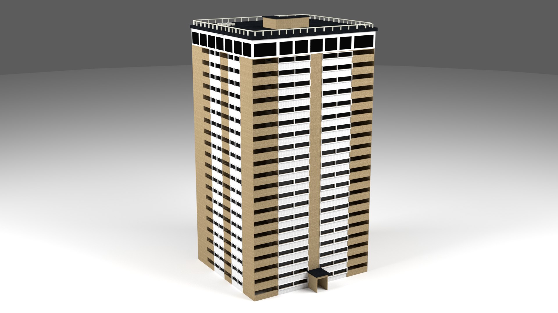 Block Of Flats 2 3D Model - TurboSquid 1798421