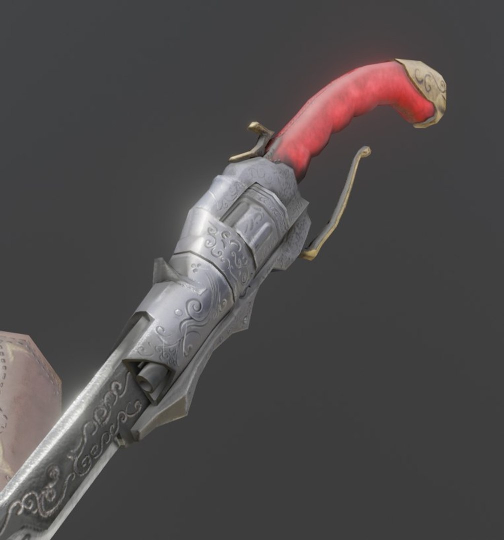 3D Model Revolver Sword Ready - TurboSquid 1616311