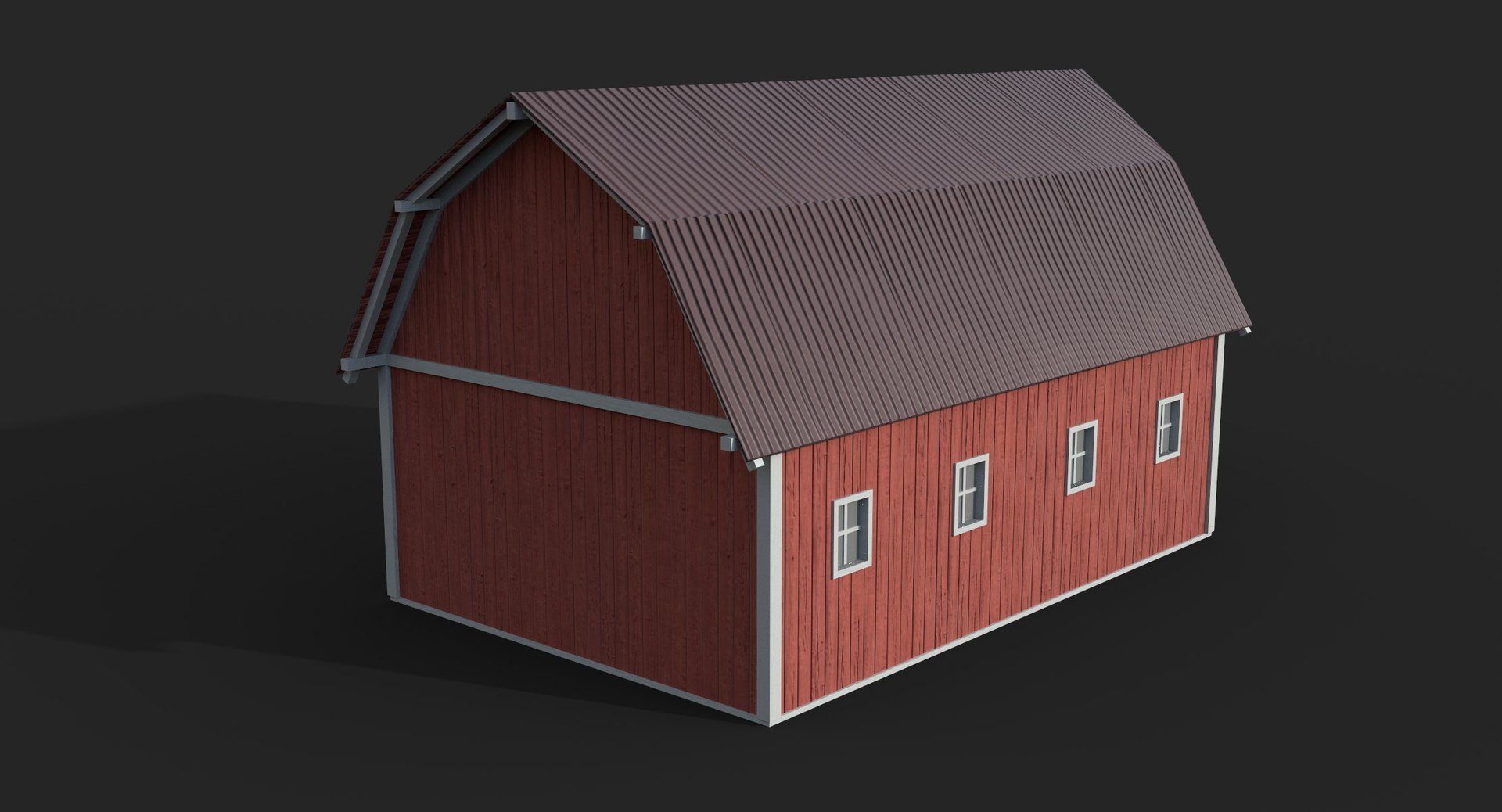 3D Ready Red Barn Model - TurboSquid 1361528