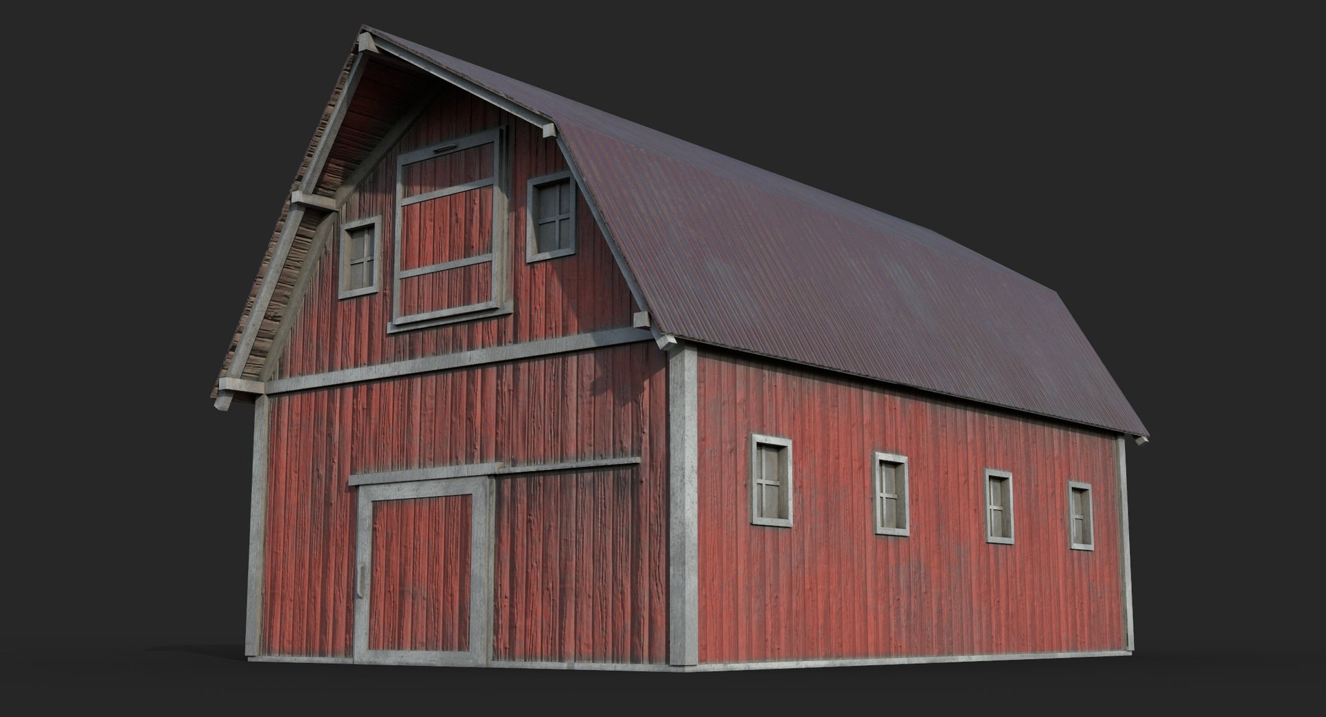3D Ready Red Barn Model - TurboSquid 1361528