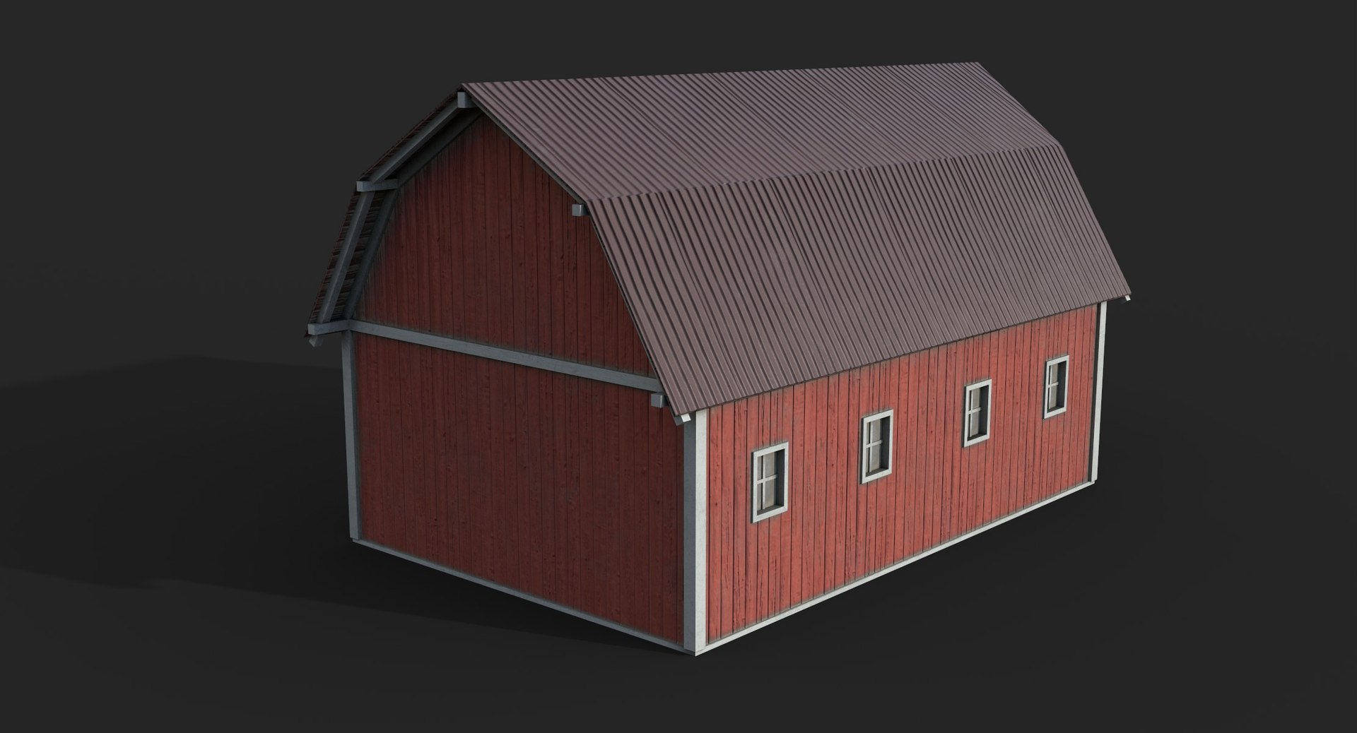 3D Ready Red Barn Model - TurboSquid 1361528