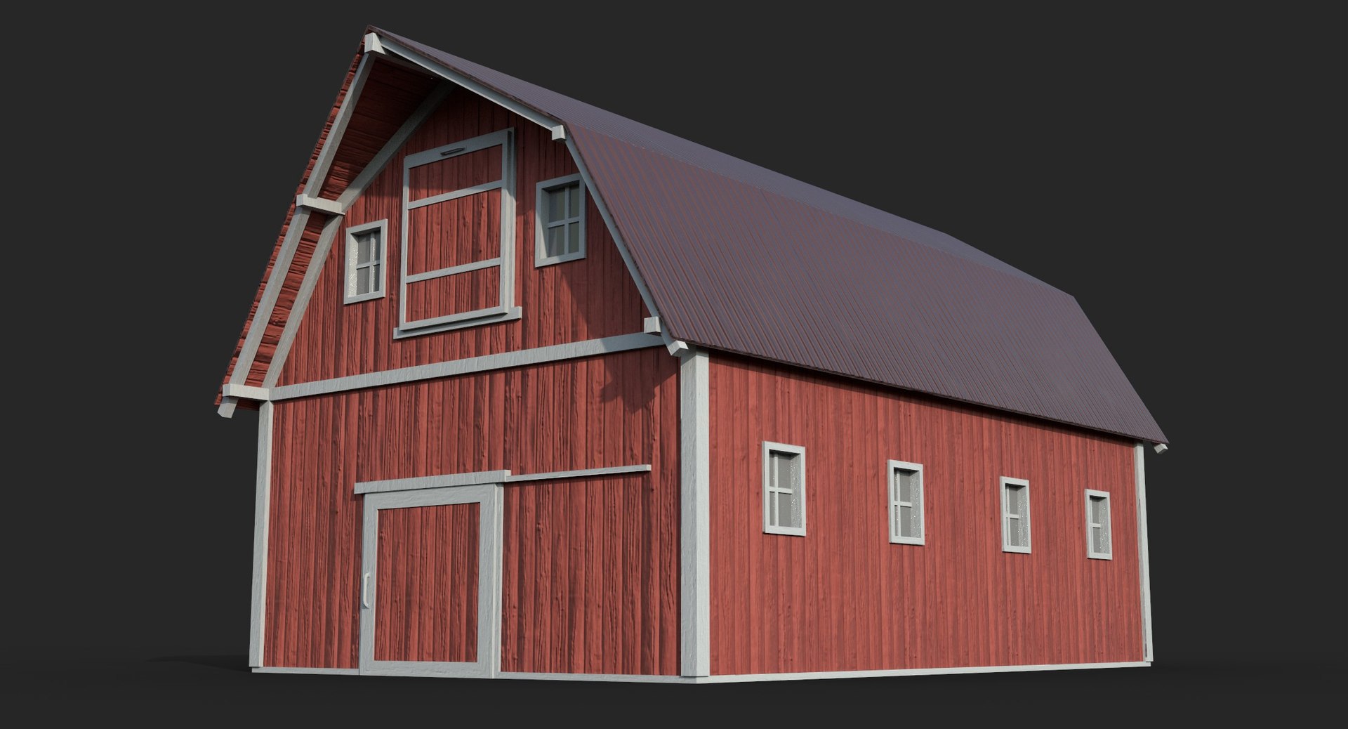 3D Ready Red Barn Model - TurboSquid 1361528