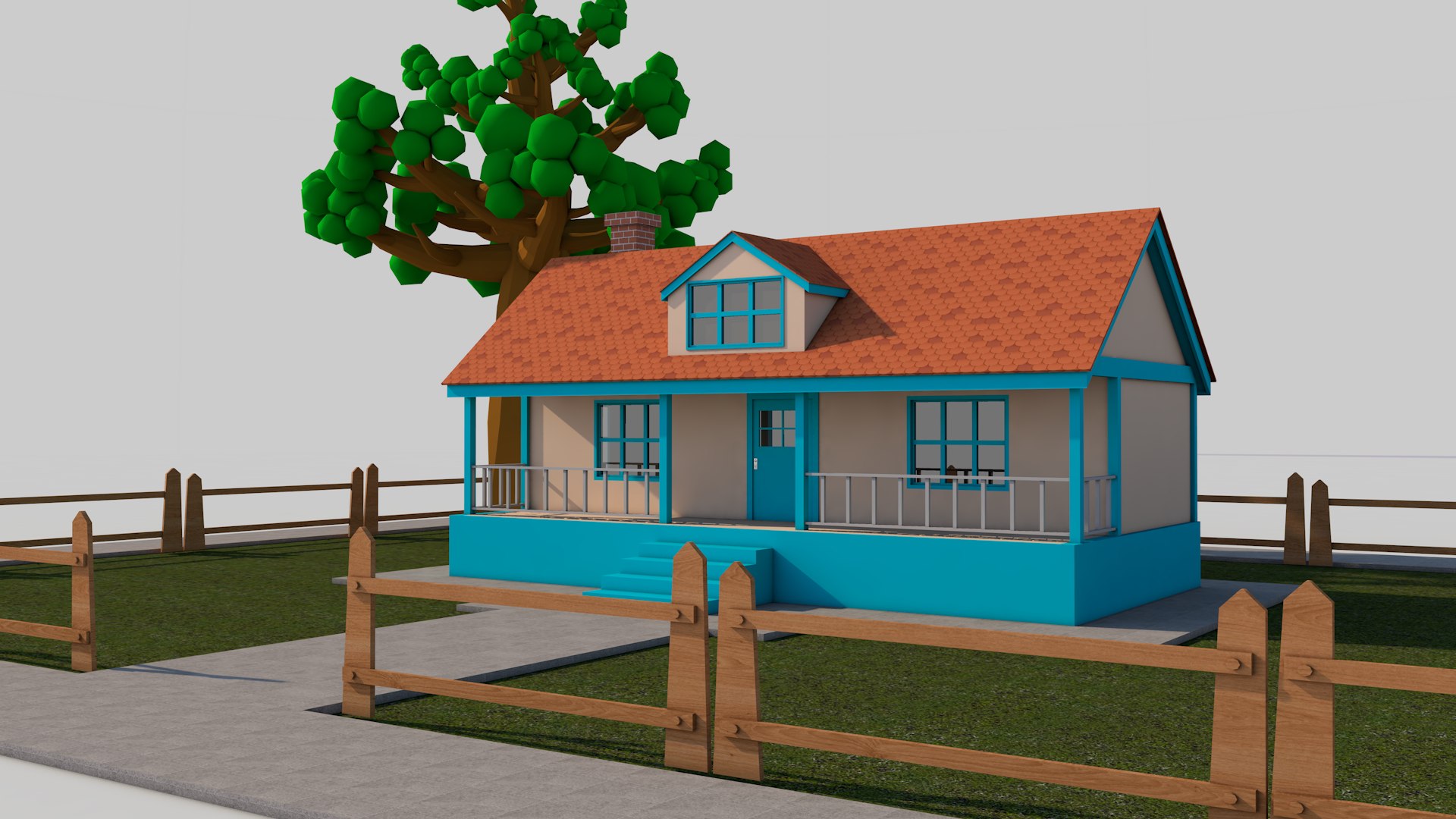 Cartoon House Model - TurboSquid 1558246