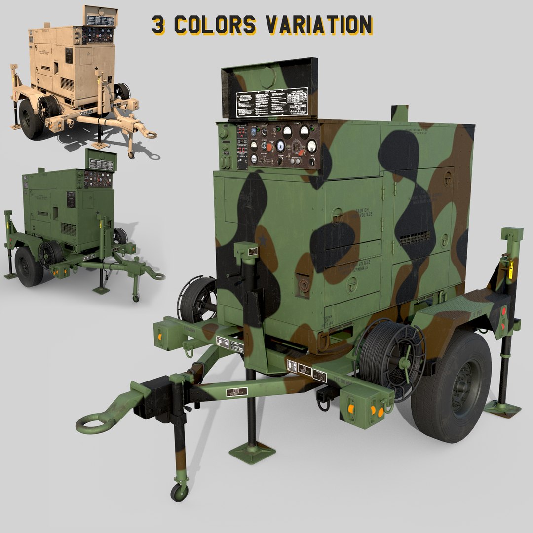 MILITARY DIESEL GENERATOR MEP-804A 3D Model - TurboSquid 2342235