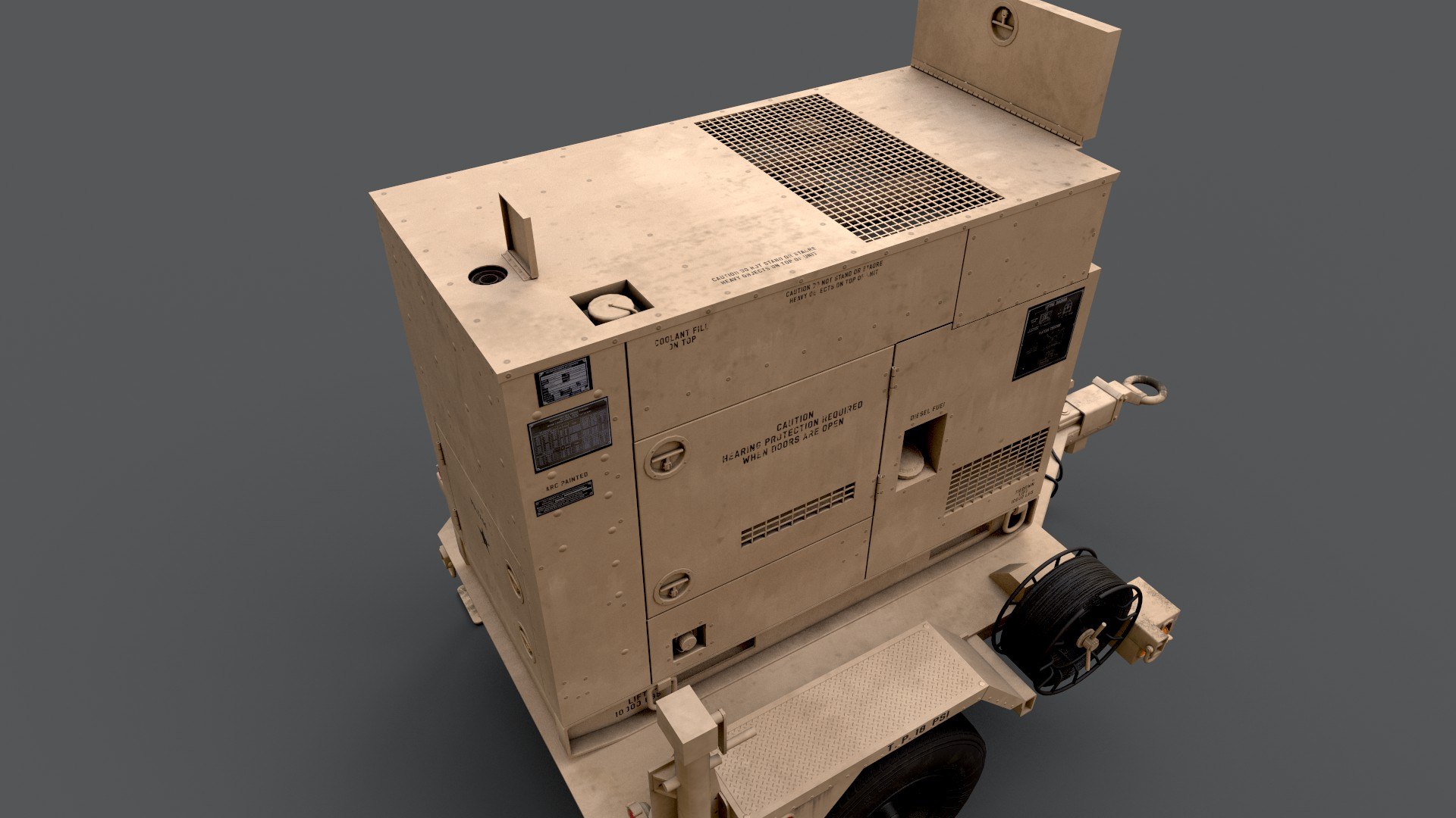 MILITARY DIESEL GENERATOR MEP-804A 3D Model - TurboSquid 2342235