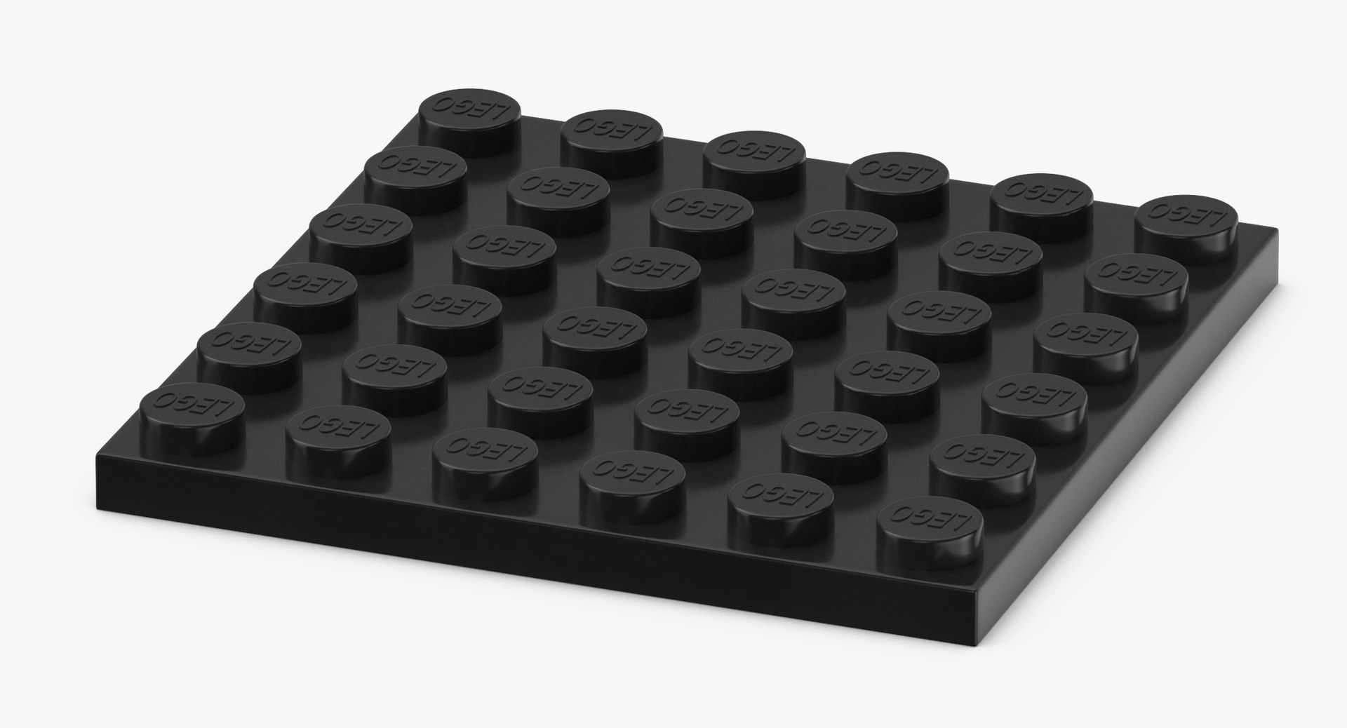 3D lego plate 6x6 black model - TurboSquid 1409517