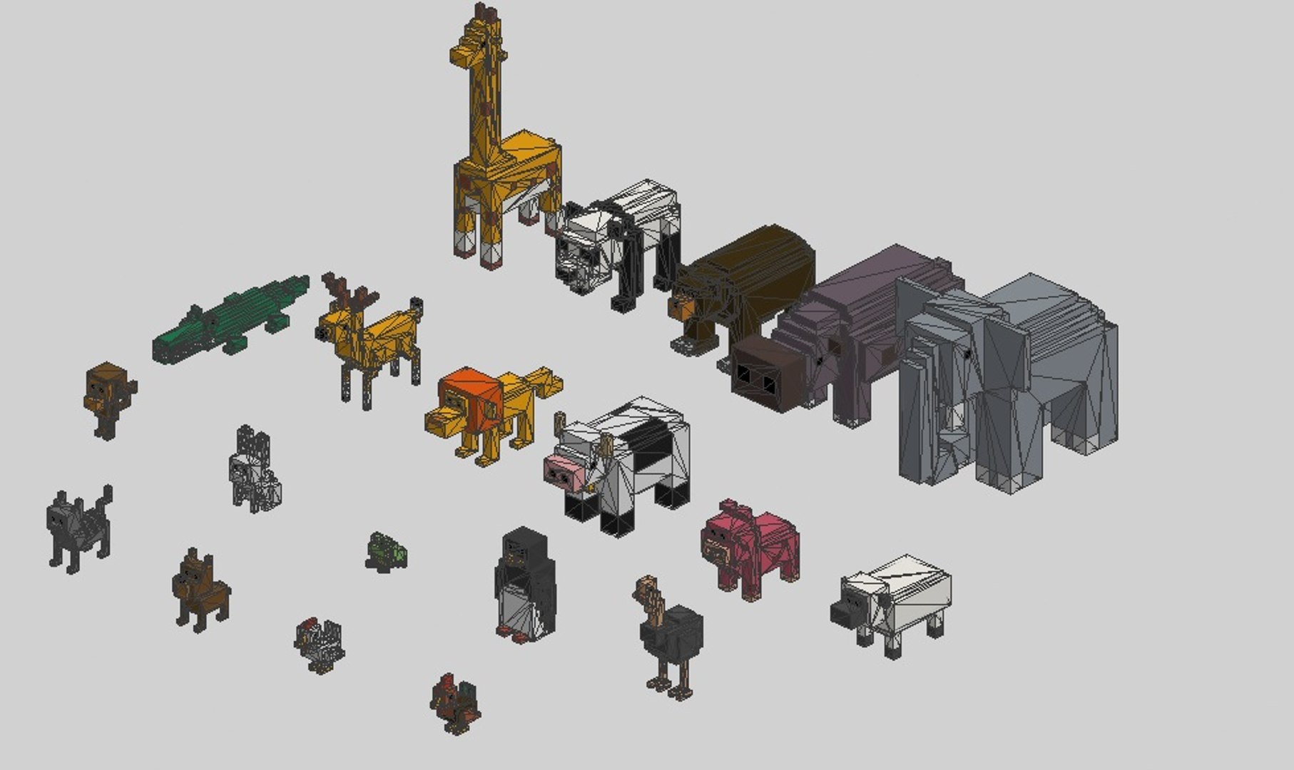 3D Model Voxel Animals - TurboSquid 1301280