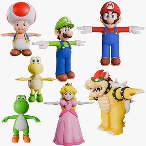 Download 3D Mario Blender Models - TurboSquid