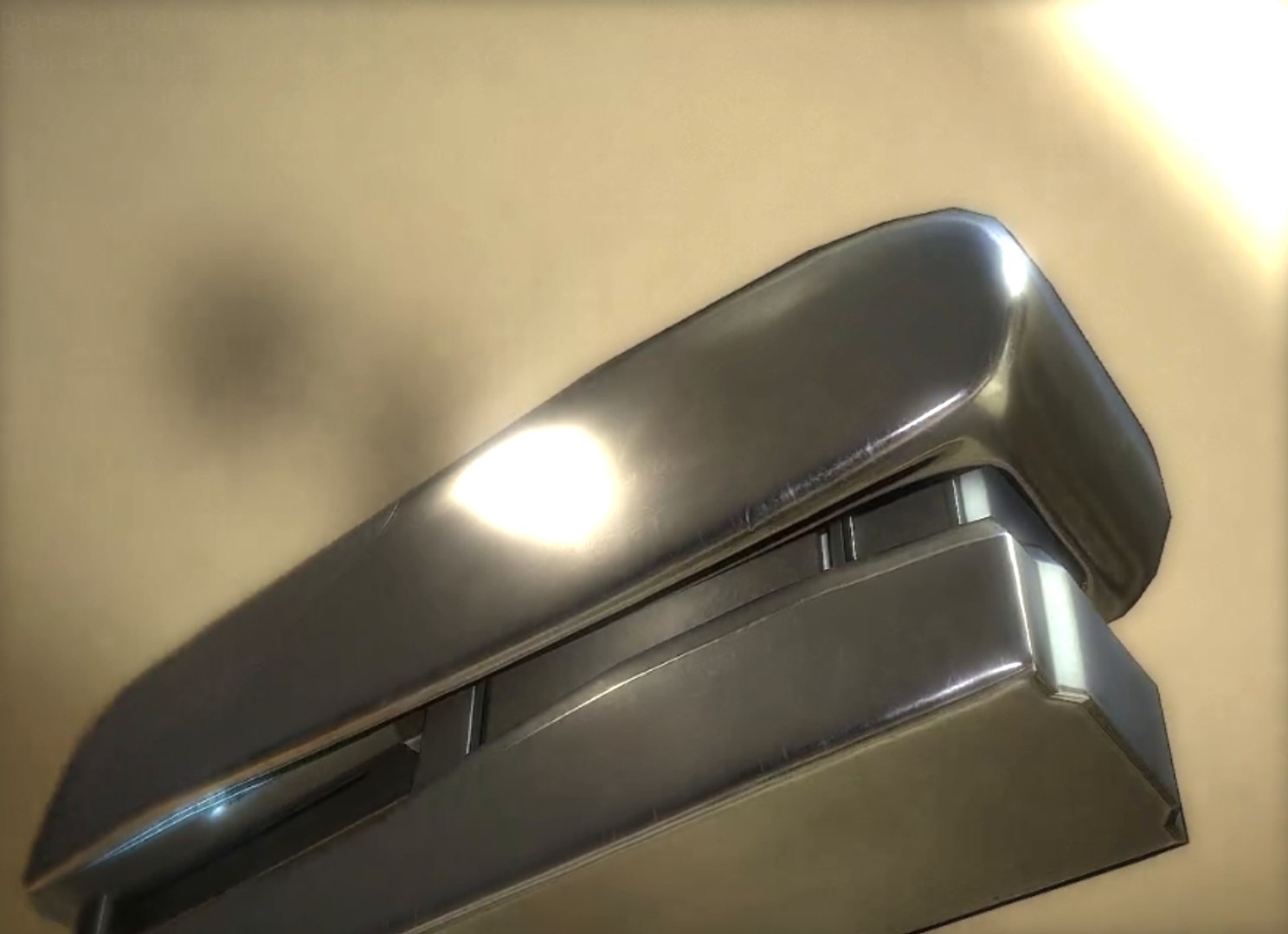 3d Model Stapler Rigged Silver