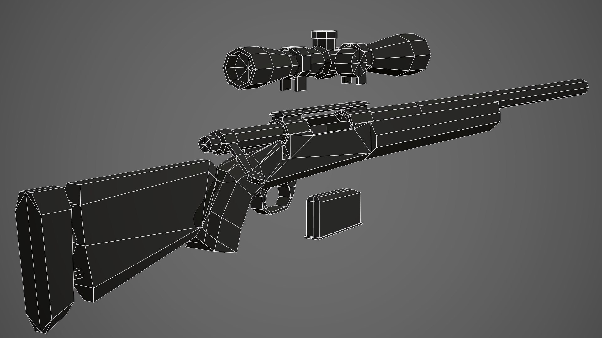 Stylized M24 Sniper Rifle Low Poly Mobile Ready Model - TurboSquid 2054060