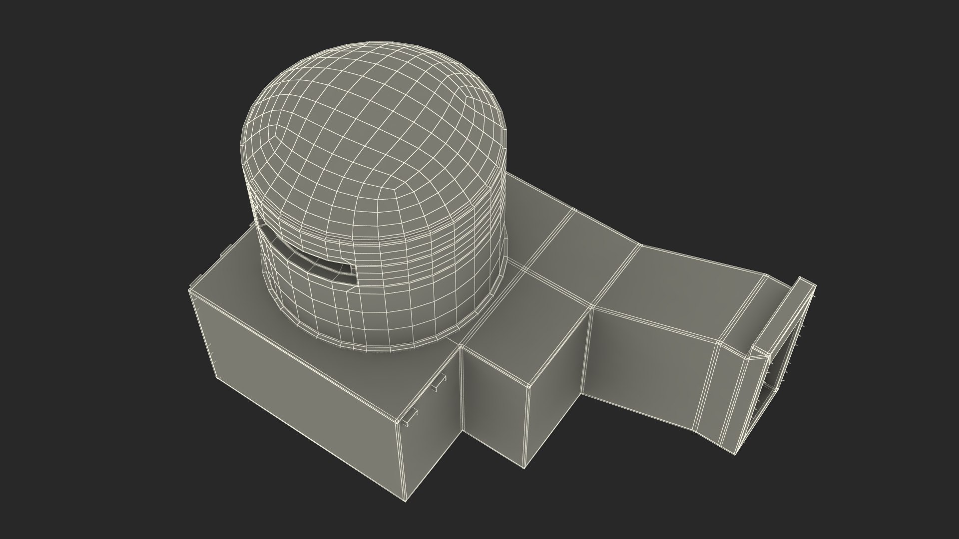 3D Reinforced Concrete Turret Bunker Old Model - TurboSquid 2423675